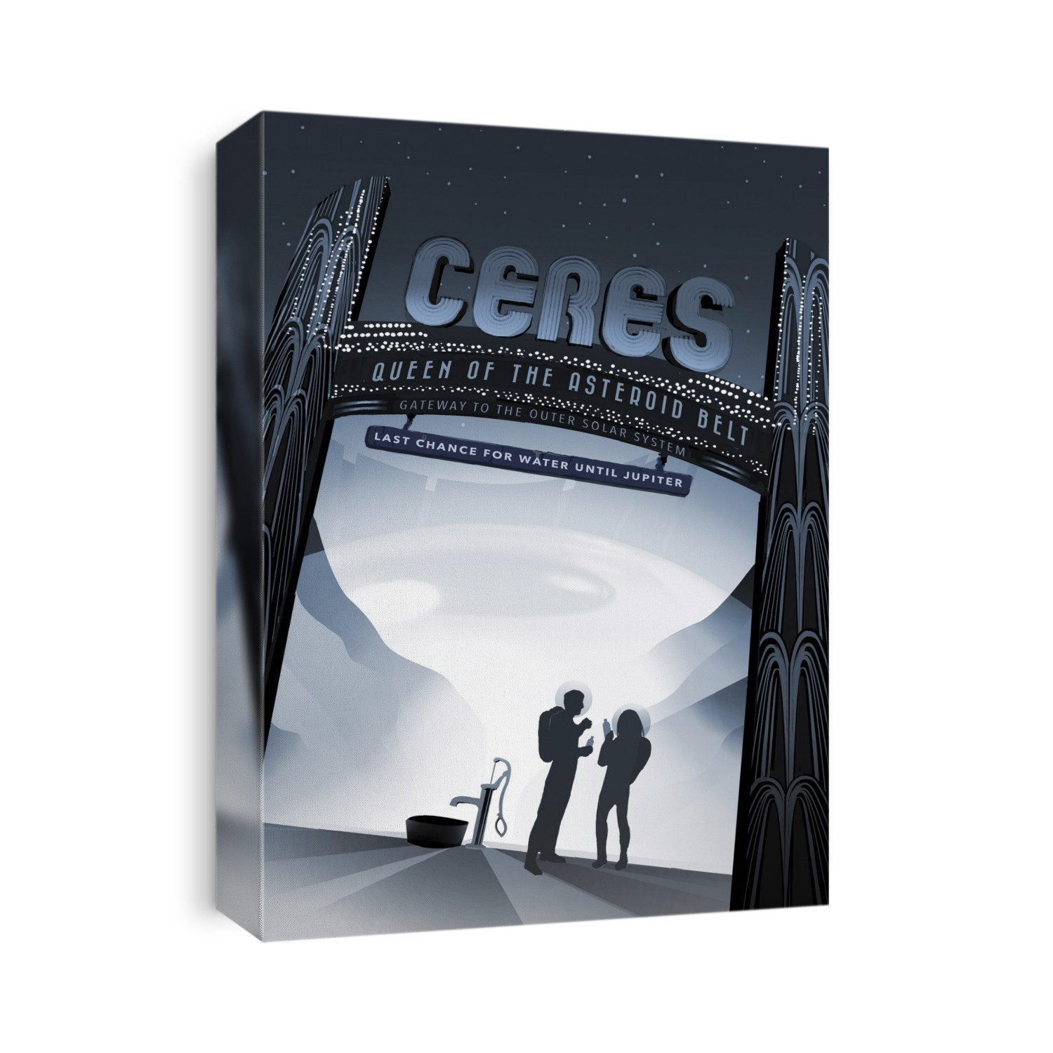 Ceres space tourism poster Canvas Print | CanvasWorld