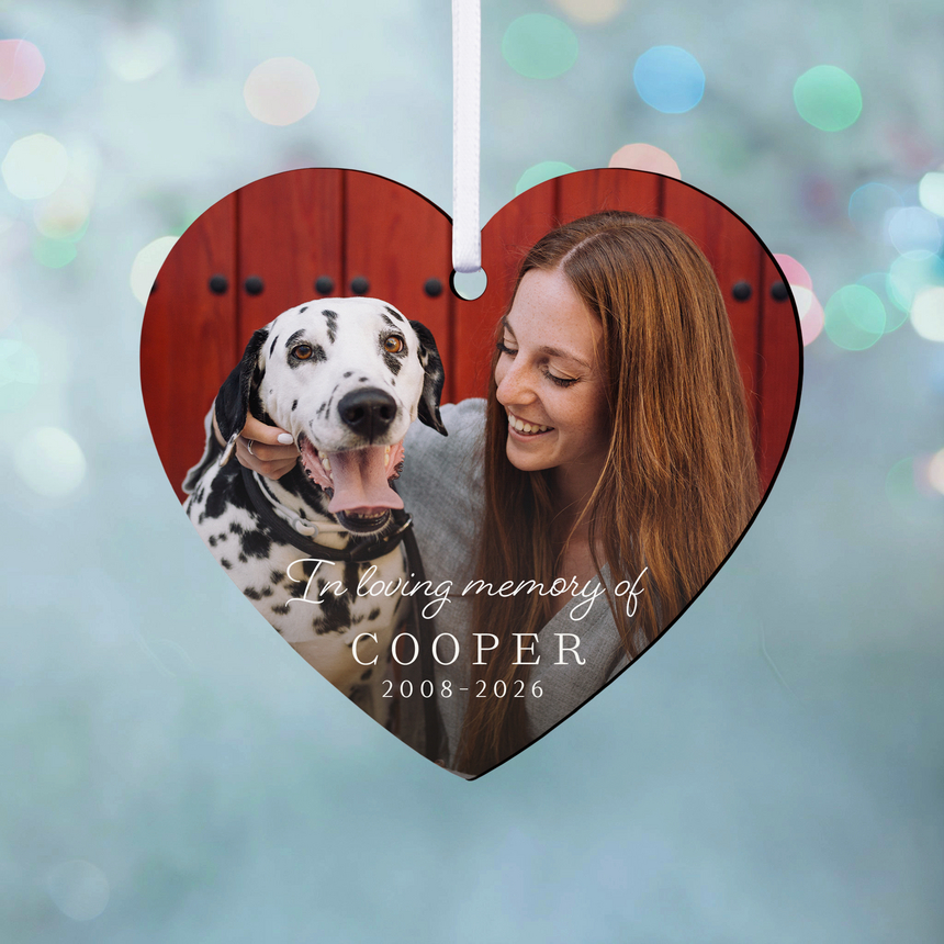 In Loving Memory Photo Heart Ornament at Gifts.com
