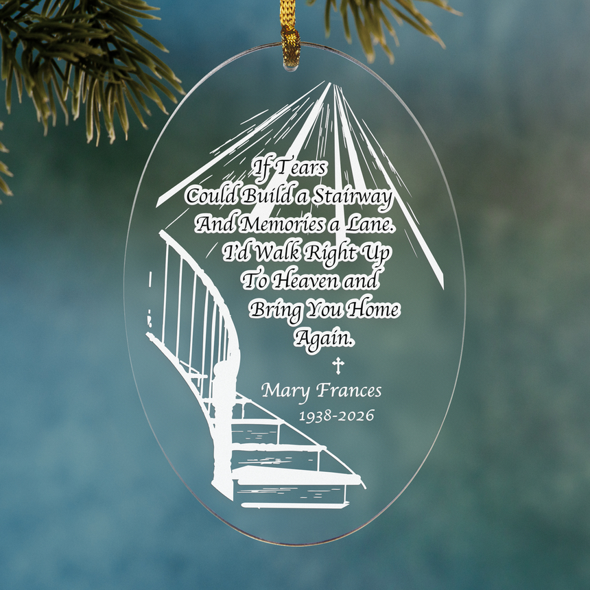 Stairway to Heaven Memorial Personalized Ornament at Gifts.com