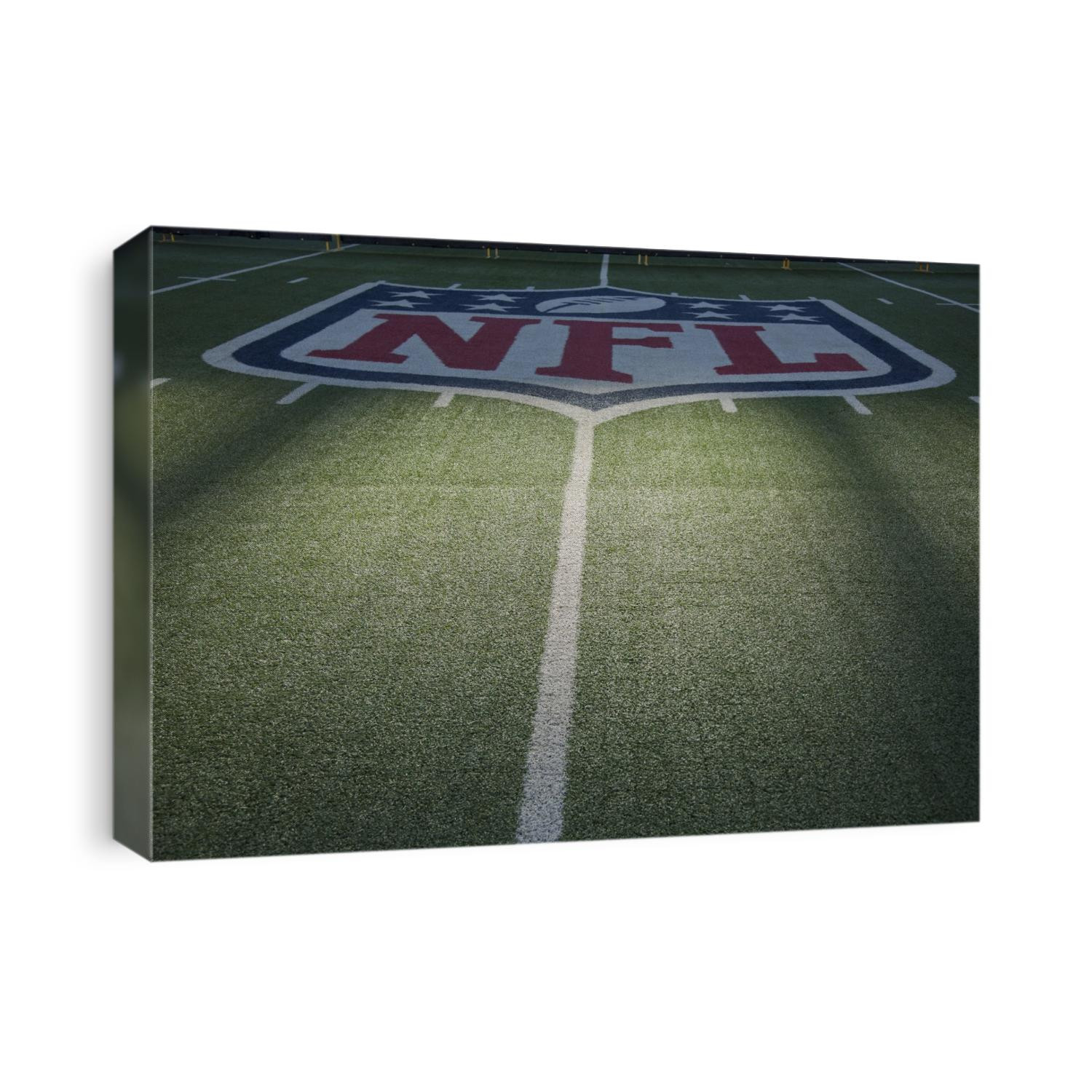 NFL Logo On The Field In American Football Stadium Canvas Print ...