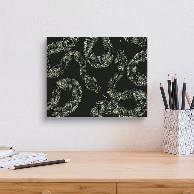 Snakes Skin Pattern On Dark Background Canvas Print | CanvasWorld