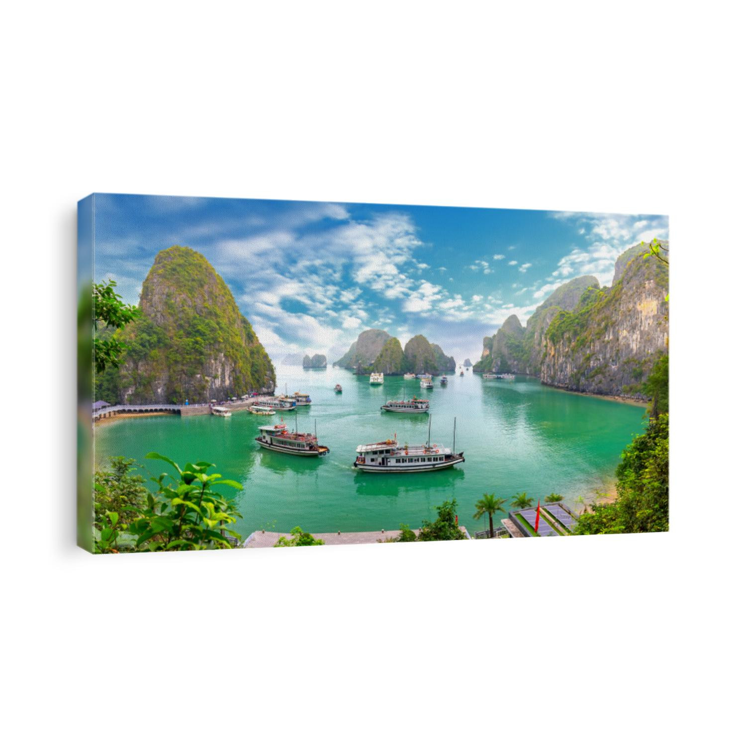 Beautiful Landscape Halong Bay View From Adove The Bo Hon Island Canvas ...