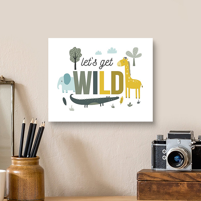Hand Drawing Safari Animals Print Design Canvas Print | CanvasWorld