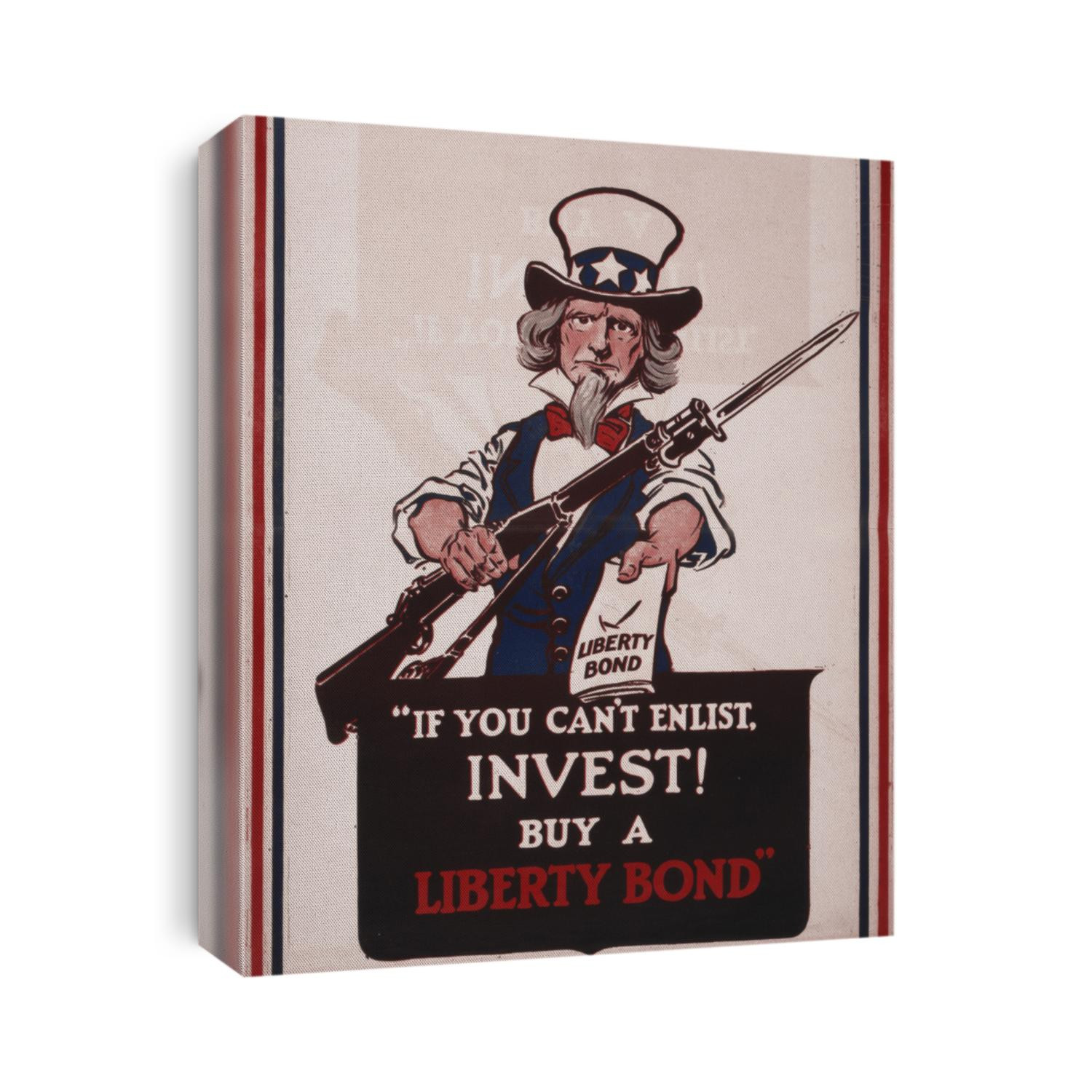 World War I, Poster Showing Uncle Sam With Rifle And Bayonet... Canvas ...